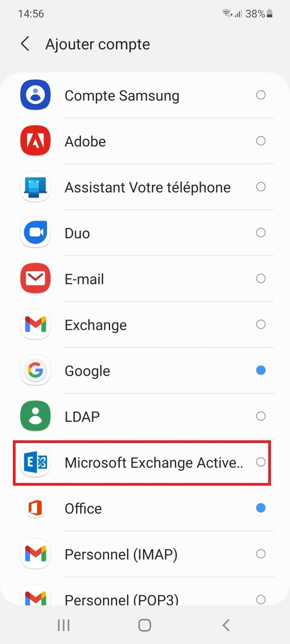 Configurer Zimbra sur Android - Mise Sur Orbite